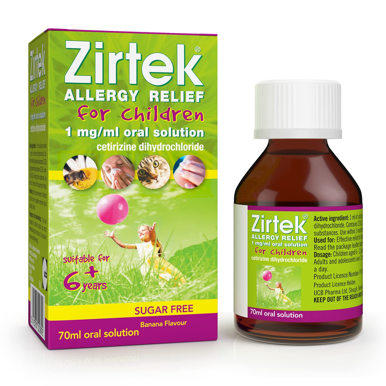 Zirtek Allergy Relief Oral Solution 70ml