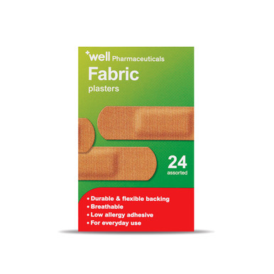 Well Fabric Assorted Plasters 24 Pack