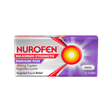 Nurofen Max Strength Migraine Pain 400mg Caplets 12s