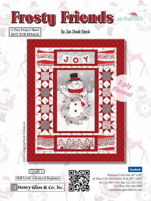 Frosty Friends 2-ply Flannel Quilt #2 , Projects, Henry Glass & Co., Inc.