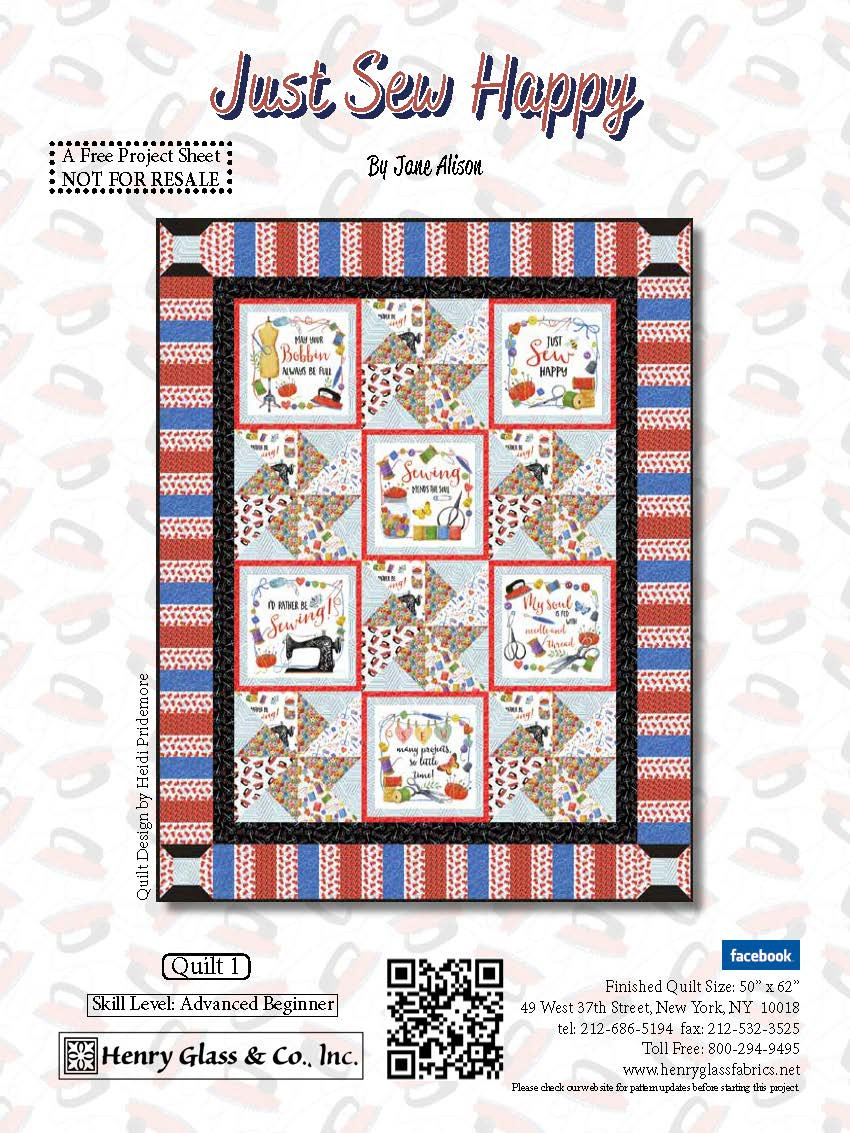 Just Sew Happy Quilt #1 - Henry Glass Fabrics