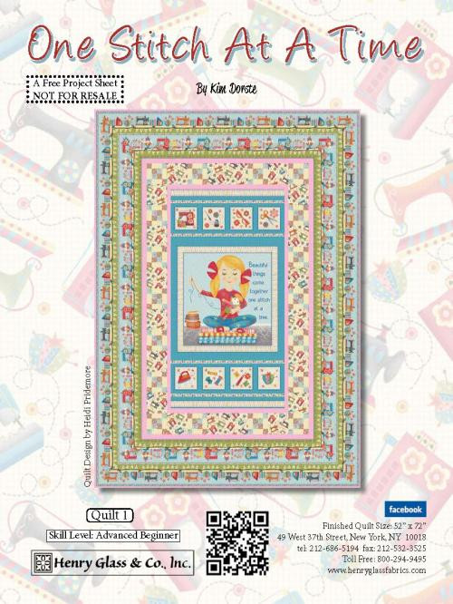 One Stitch at a Time Quilt #1 , Projects, Henry Glass & Co., Inc.