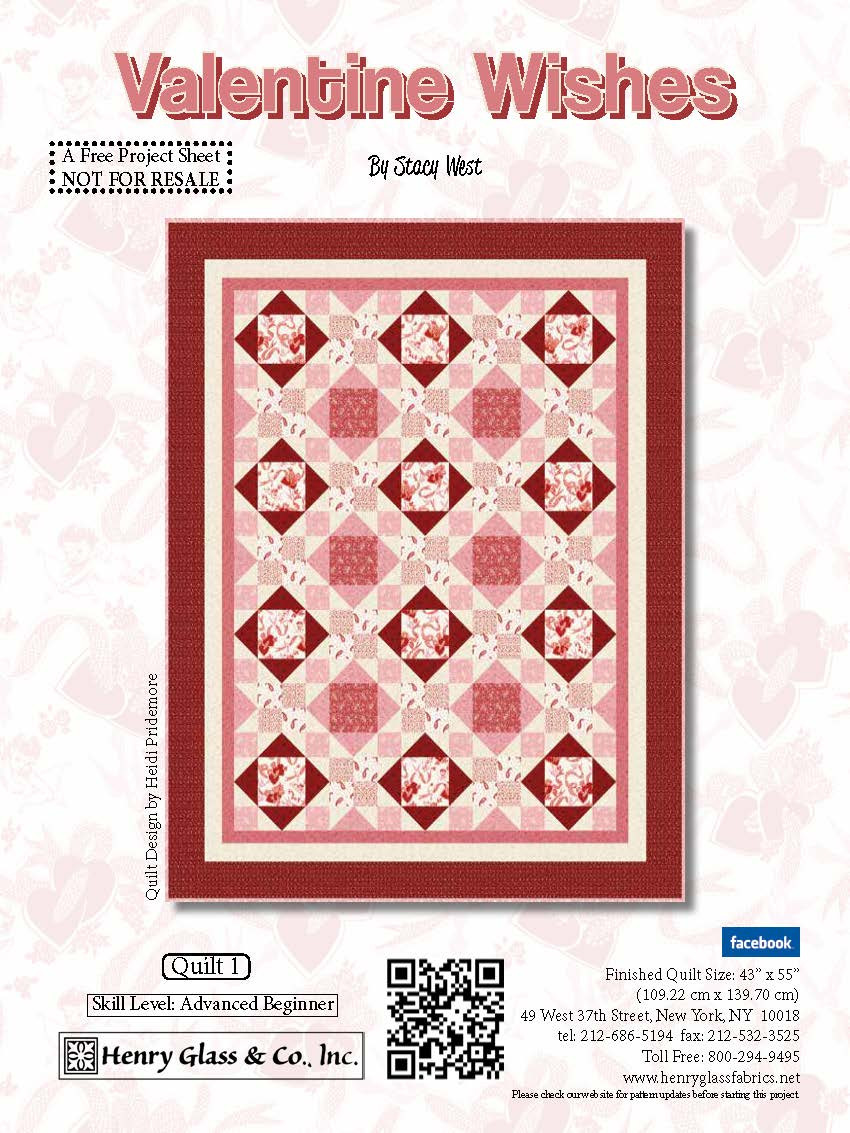 Valentine Wishes Quilt #1 - Henry Glass Fabrics
