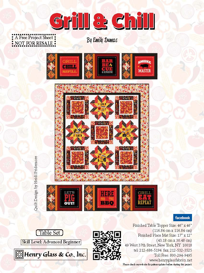 Grill & Chill Table Set - Henry Glass Fabrics