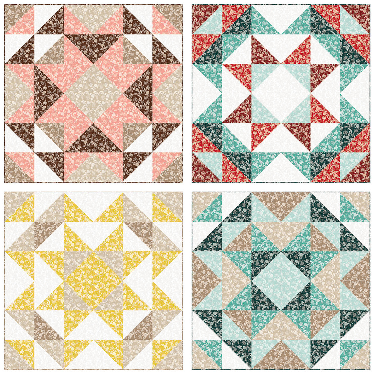 Tranquility Four Season Star Quilts - Henry Glass Fabrics