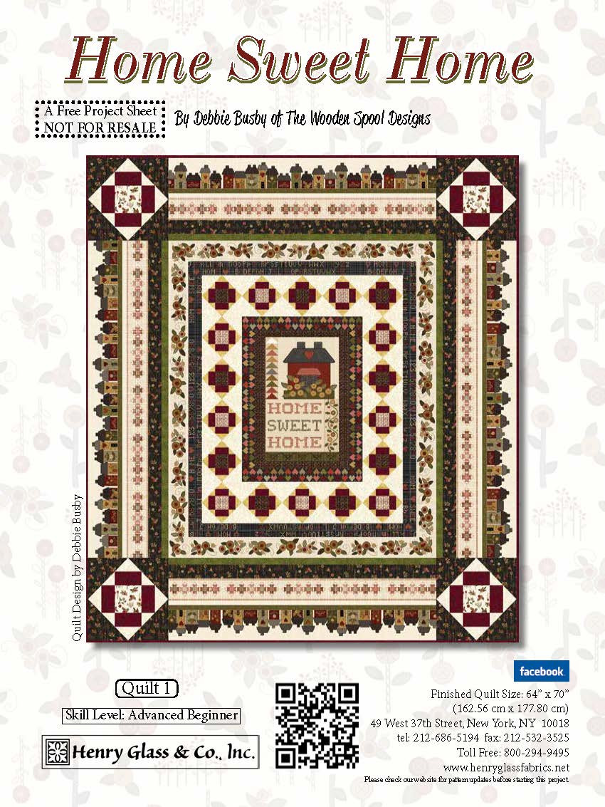 Home Sweet Home Quilt #1 - Henry Glass Fabrics