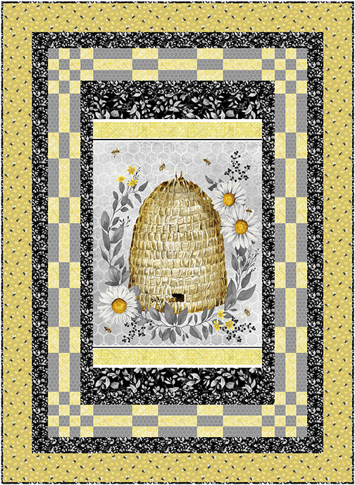 Sweet Bees - Panel Up Quilt - Henry Glass Fabrics
