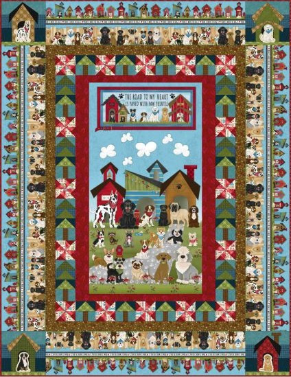 Home Is Where the Dog Is II - Paved with Paw Prints Panel Quilt - Henry ...