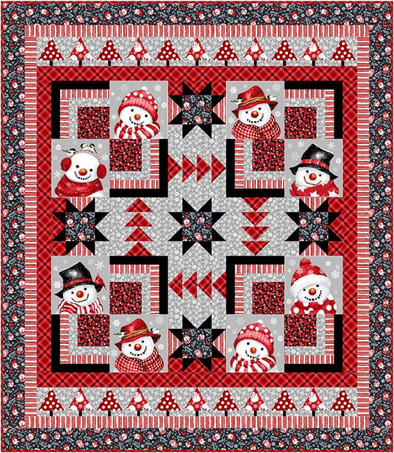 Snow Crew - Tree Line Quilt - Henry Glass Fabrics
