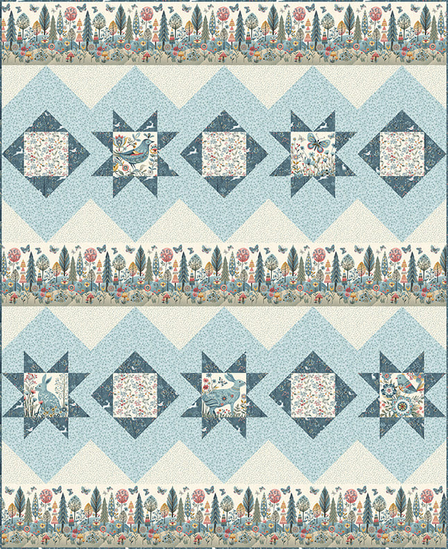 Norwegian Forest - A Norwegian Stroll Quilt - Henry Glass Fabrics