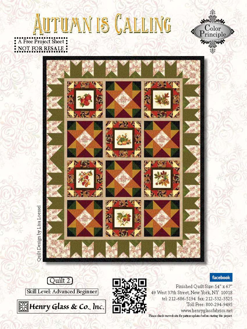 Autumn is Calling Quilt #2 - Henry Glass Fabrics