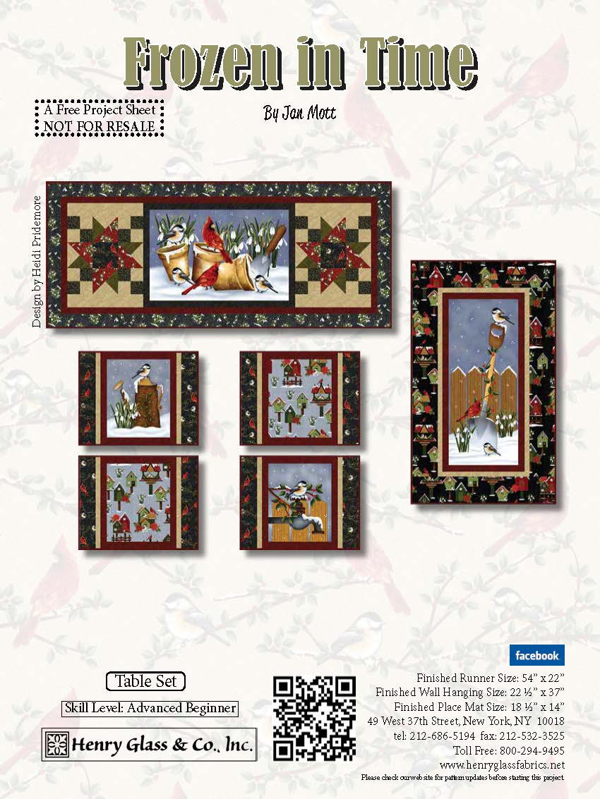 Frozen in Time Table Set - Henry Glass Fabrics