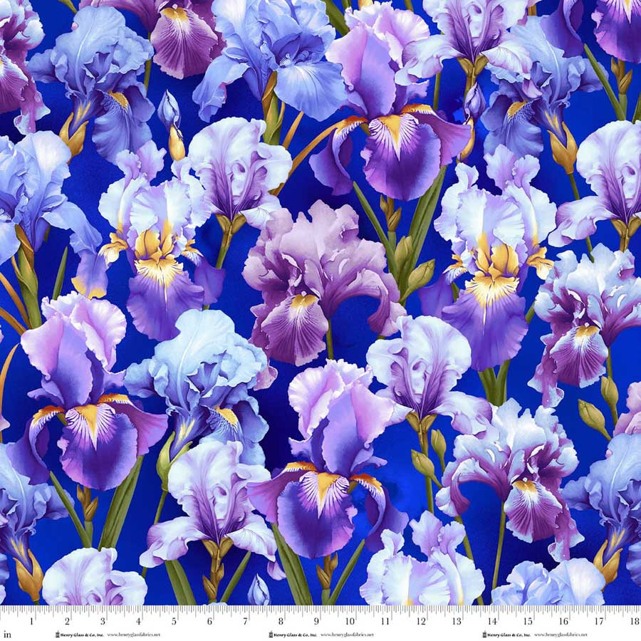Fabric Lines - In Shops Now - Blissful Blooms-Digital - Henry Glass Fabrics