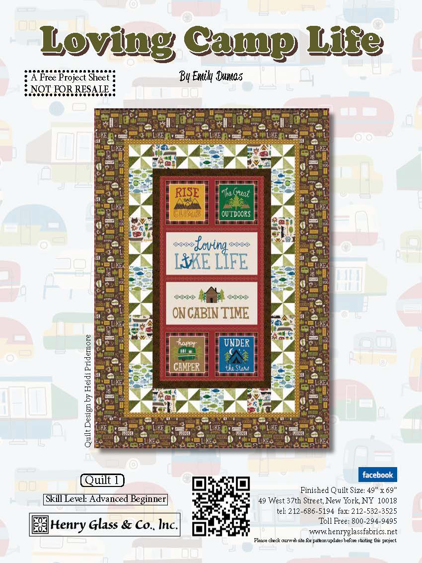 Quilt Camp Quilt #1 , Projects, Henry Glass & Co., Inc.