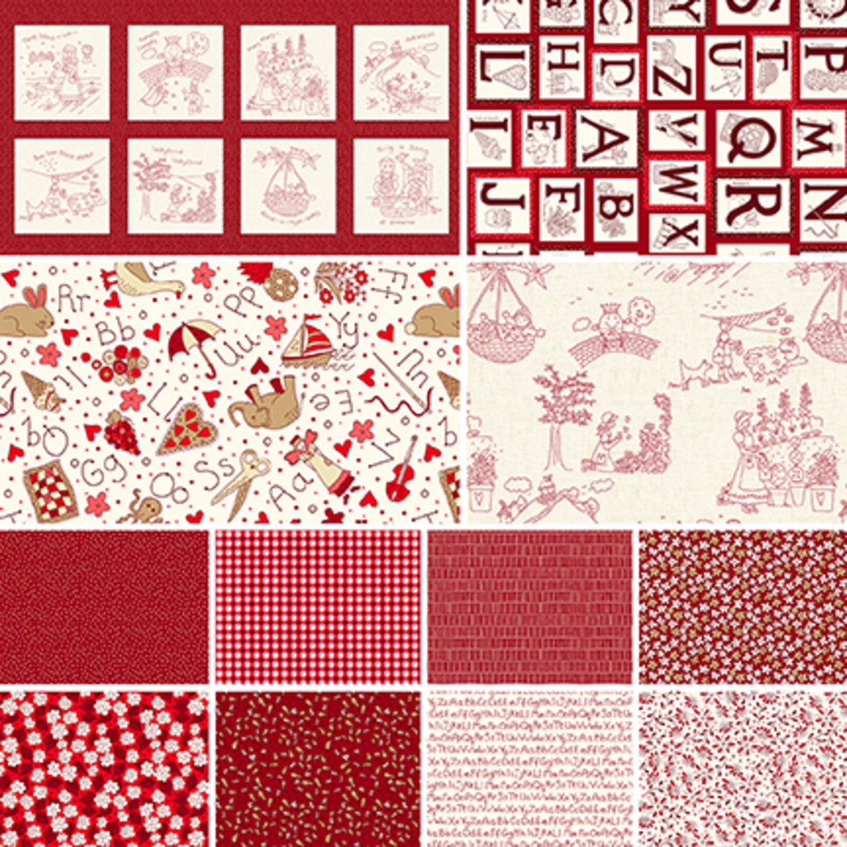Fabric Lines - What’s New - *Redwork Rhymes - Henry Glass Fabrics