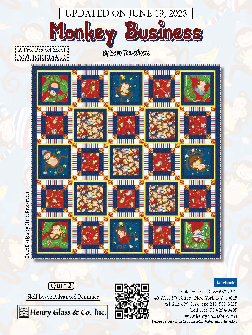 Monkey Business Quilt #1 - Henry Glass Fabrics