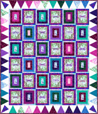 Dragonfly Garden Quilt #1 - Henry Glass Fabrics
