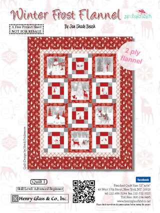 Winter Frost- Panel Pattern Quilt , Projects, Henry Glass & Co., Inc.