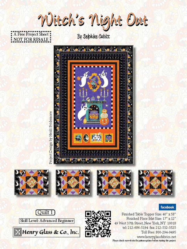 Game Night Table Set Cover - Henry Glass Fabrics