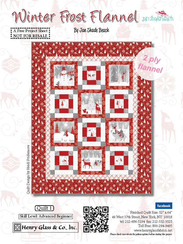 Winter Frost- Pieced Pattern Quilt , Projects, Henry Glass & Co., Inc.