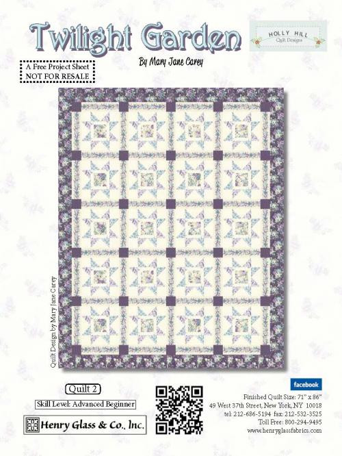 Twilight Garden Quilt #1 , Projects, Henry Glass & Co., Inc.