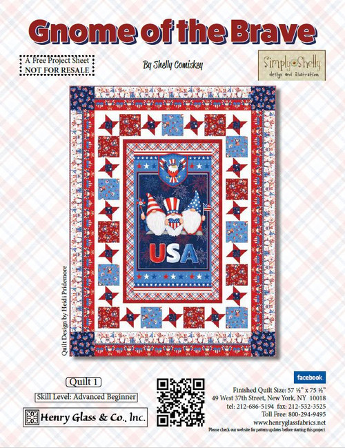 Gnome of the Brave Quilt #1 - Henry Glass Fabrics