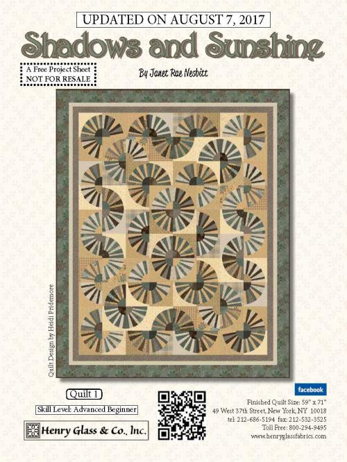 Shadows and Sunshine Quilt #1 , Projects, Henry Glass & Co., Inc.