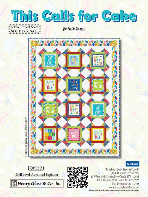This Calls for Cake Quilt #2 - Henry Glass Fabrics