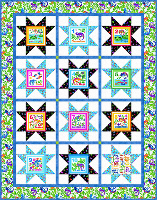 Cheerful & Colorful - Count the Stars Quilt - Henry Glass Fabrics