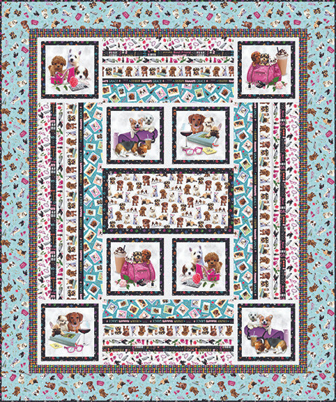 Diva Pups - Puppy Power Quilt - Henry Glass Fabrics