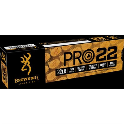 Browning .22 Long Rifle B194122101 Pro22 Subsonic Velocity Lead Round ...