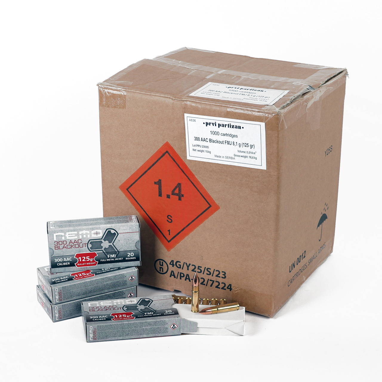 Prvi Partizan (Nemo) .300 AAC Blackout PP300BF Full Metal Jacket FMJ ...