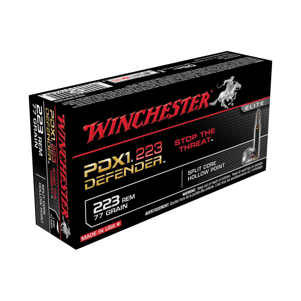 Winchester .223 Remington S223RPDB2 PDX1 Defender Split Core Hollow ...