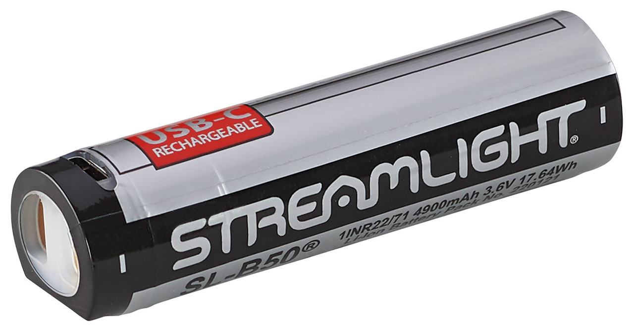 Streamlight 22111 SL-B50 Silver/Black 3.6 Volts 4,900 mAh (1) Single ...