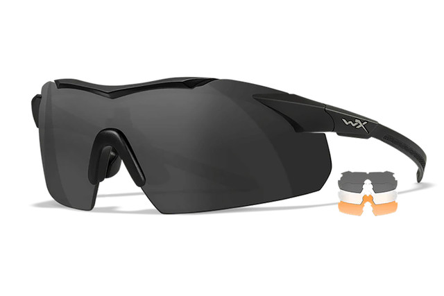 Wiley X 3552 Vapor Comm Temples Smoke Gray/Clear/Light Rust Lens ...