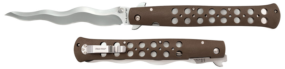 Cold Steel CS-26SXK6 Ti-Lite 6" Folding Plain Kris AUS 10A Steel Blade ...