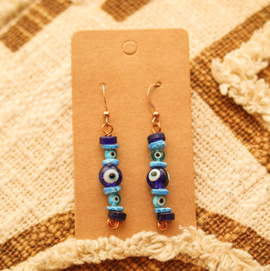 Evil Eye Earrings | Blue - Earth Angel Heals