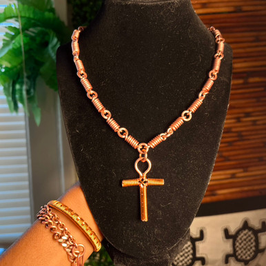 Copper Ankh Necklace, Handmade Copper Links. Egyptian Symbol. Divine ...