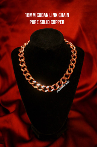 Pure Solid Copper Cuban Link Chain | 16mm Thick Chain. Healing Energy ...