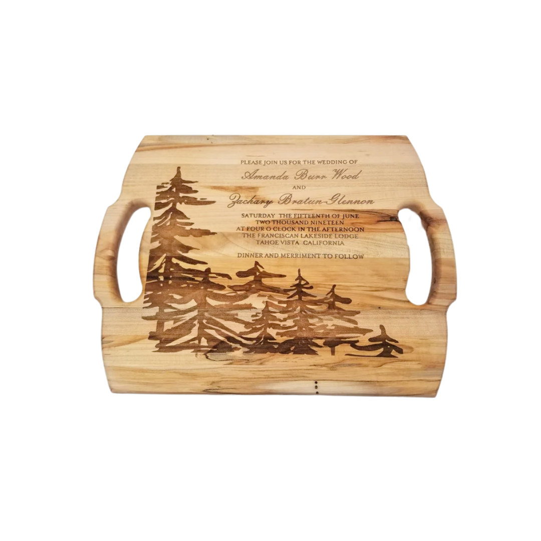 Personalized Wedding Invitation Cutting Board