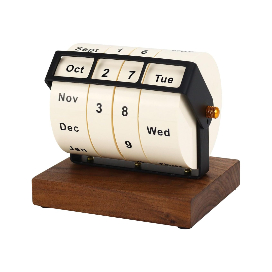 Wood Rotating Wheel Calendar