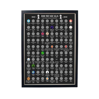100 Musicals Scratch-Off Poster—A Celebration of Musical Theatre ...