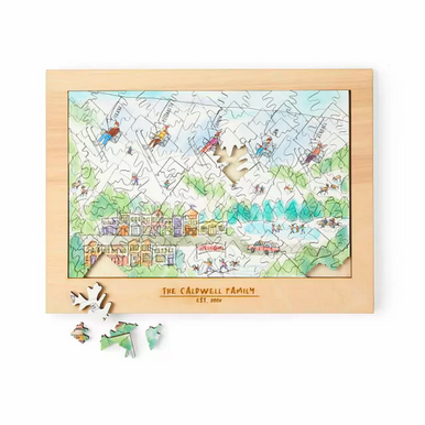 Personalized Ski & Snowboard Puzzle—A Wintery Portrait Portraying Your ...