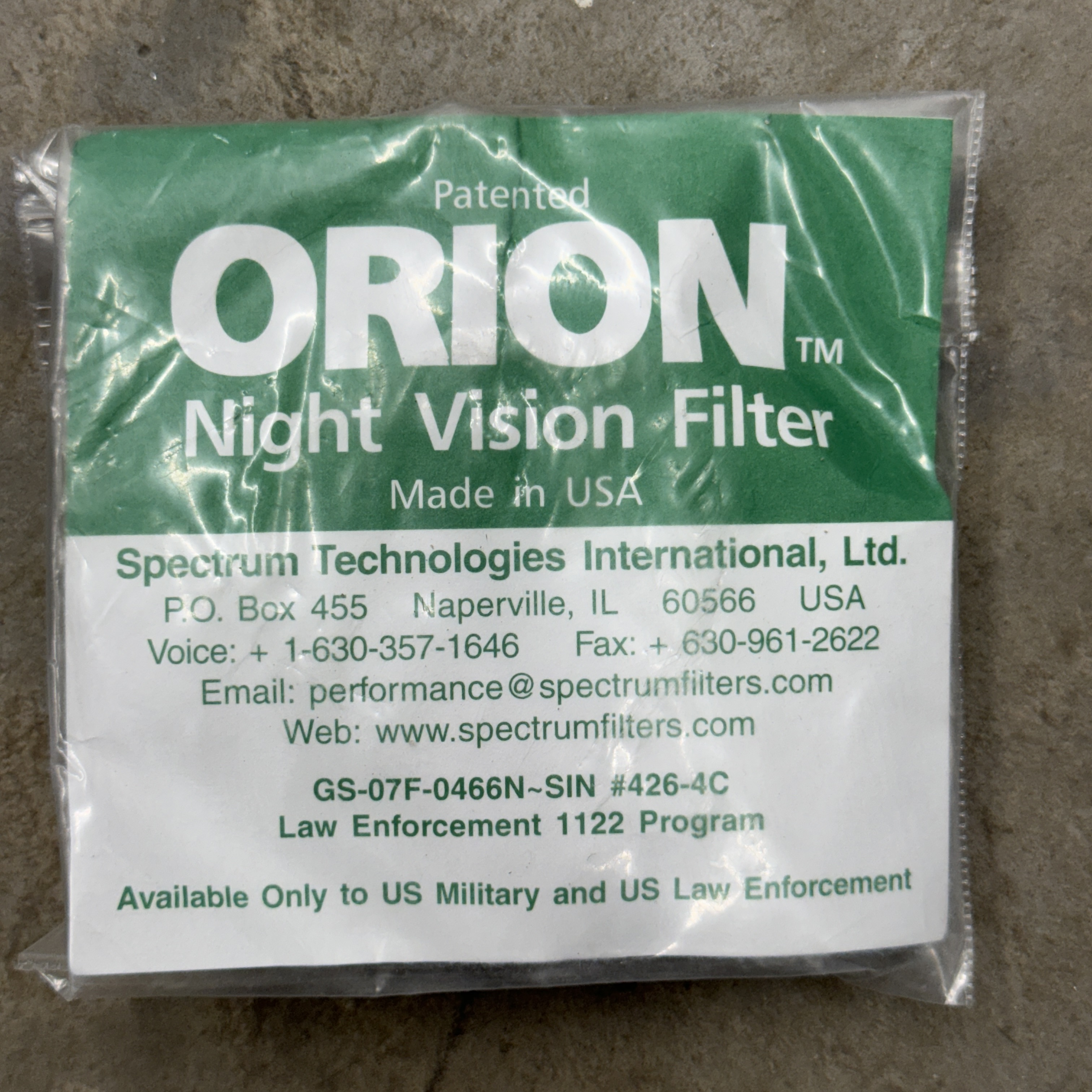 Orion Amber Filter