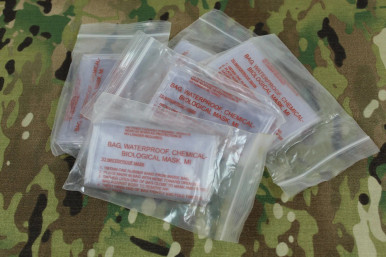 5x LOT USGI CBRN Gas Mask Biological Chemical Warfare Decontamination Bag