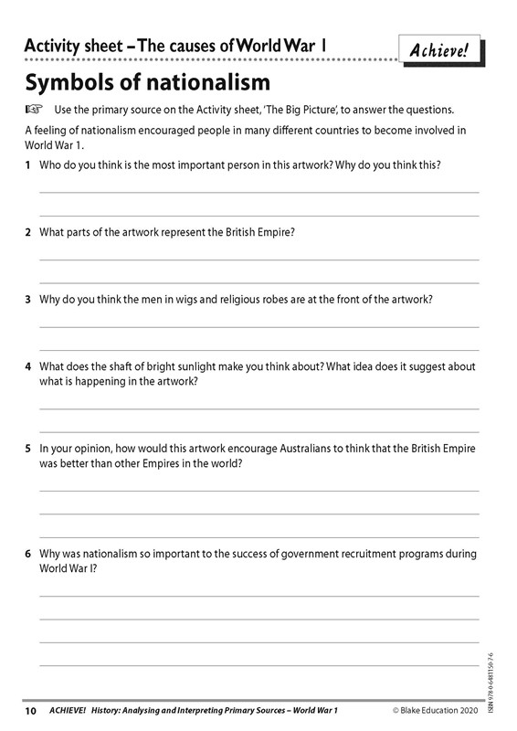 Achieve! History - Analysing and Interpreting Primary Sources - World ...