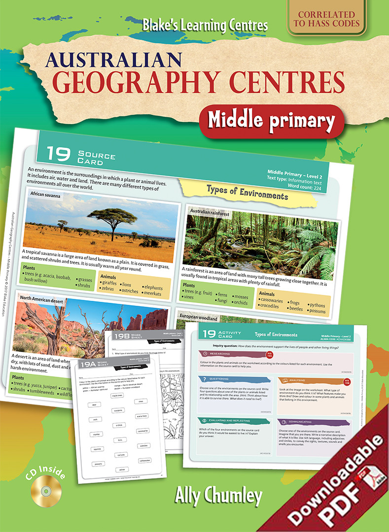 Australian Geography Centres Lower Primary | Blake Education