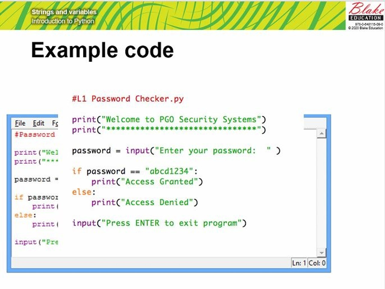 PDF - Introduction to Python | Blake Education