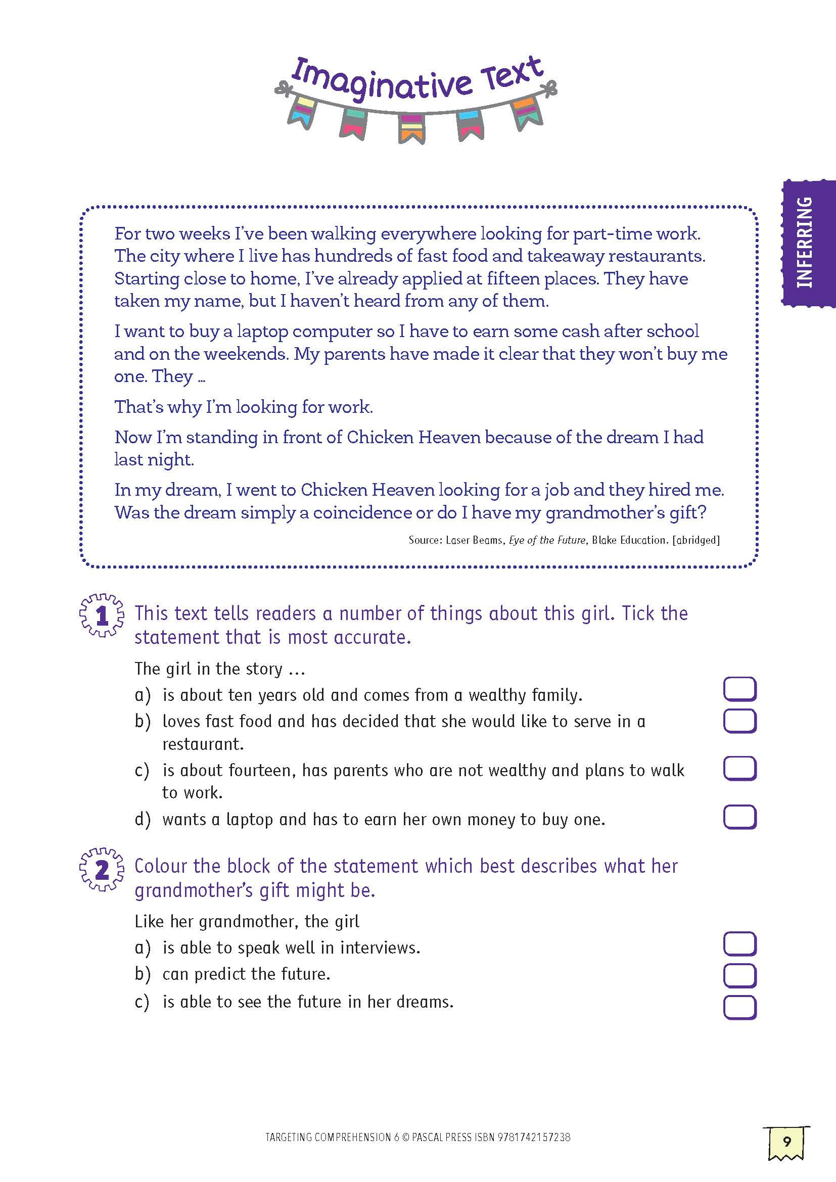 Targeting Comprehension Activity Book Year 6