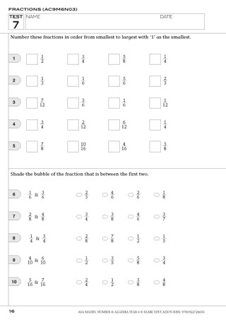Achievement Standards Assessment: Number and Algebra Year 6
